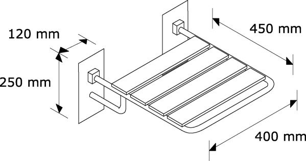Sedátko do sprchy NEREZ lesklé | Merida